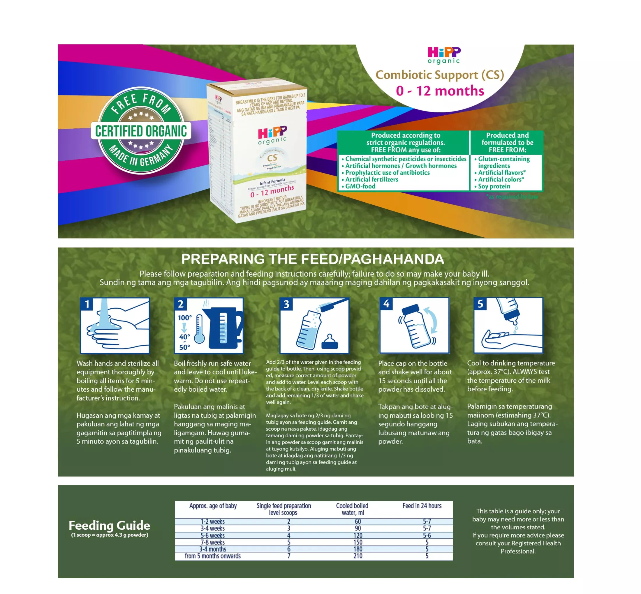 Hipp Organic Infant Formula 400g X 4 0 6 Months Edamama