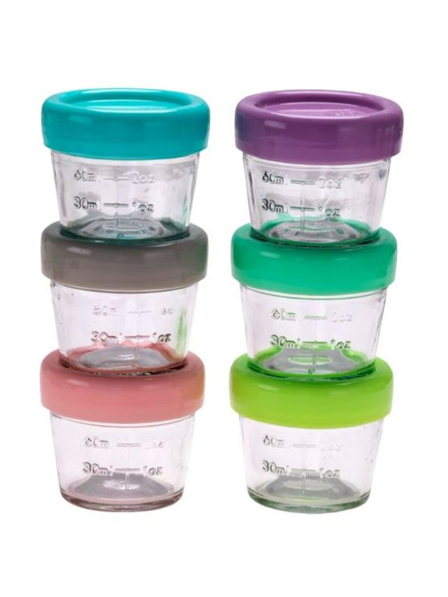 Melii Baby Glass Food Container 6pc set (4oz) | edamama