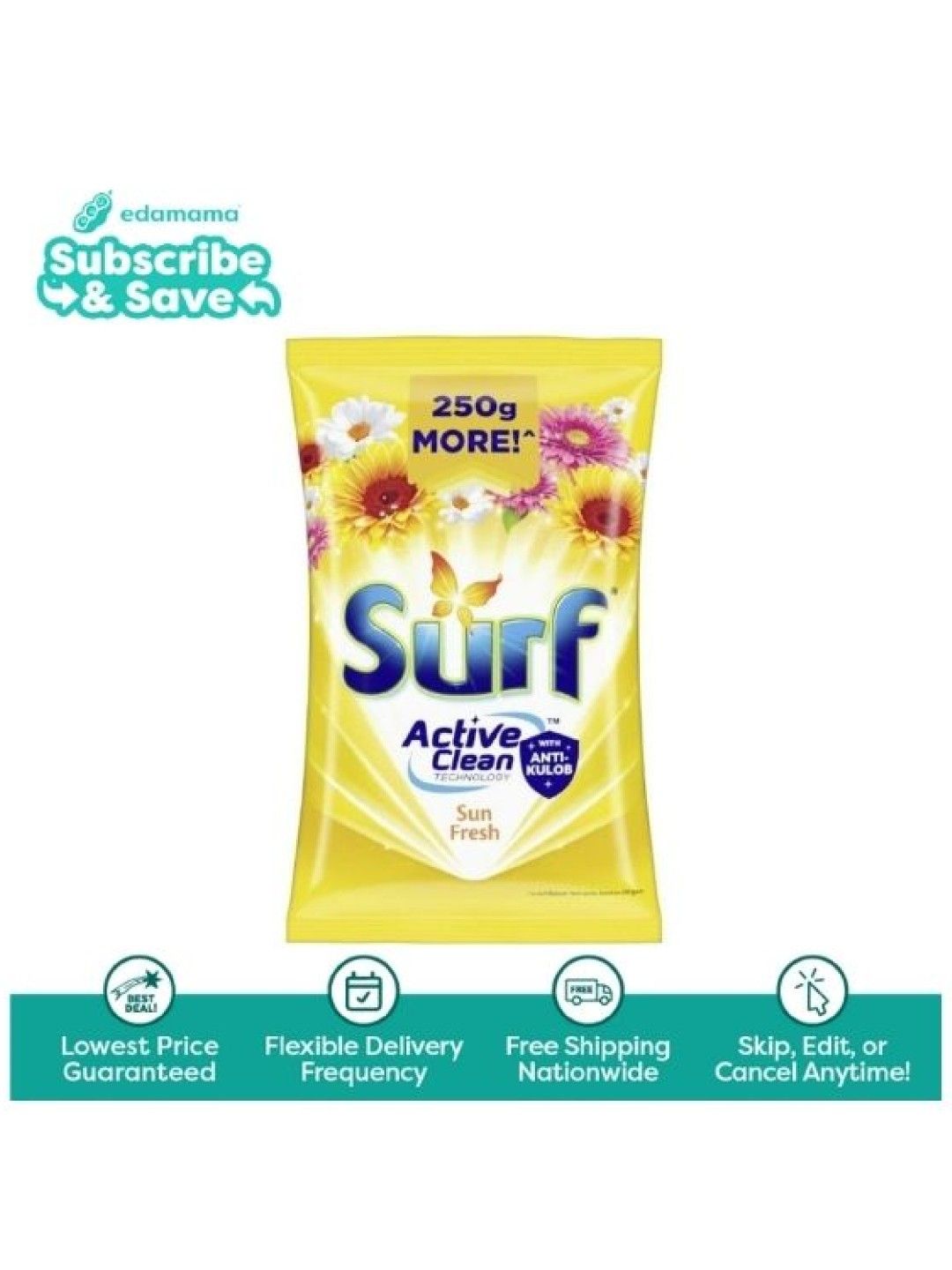 Surf Powder Detergent Sun Fresh (1.1kg) - Subscription | edamama