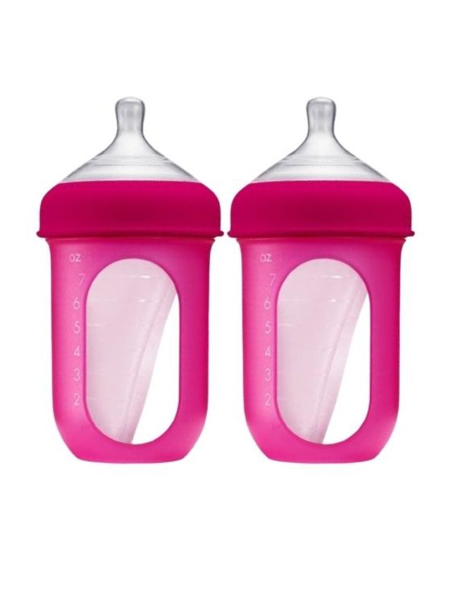 BOON NURSH Silicone Pouch Bottle 8oz Twin Pack (Pi | edamama