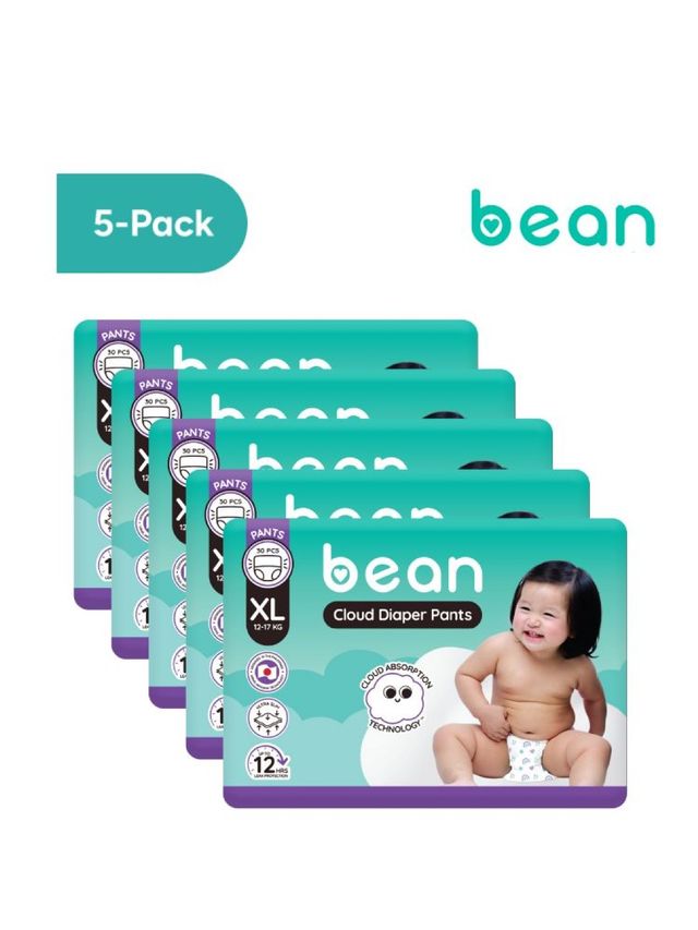 bean [Bundle of 5] Cloud Diapers Pants XL (30s) -… | edamama