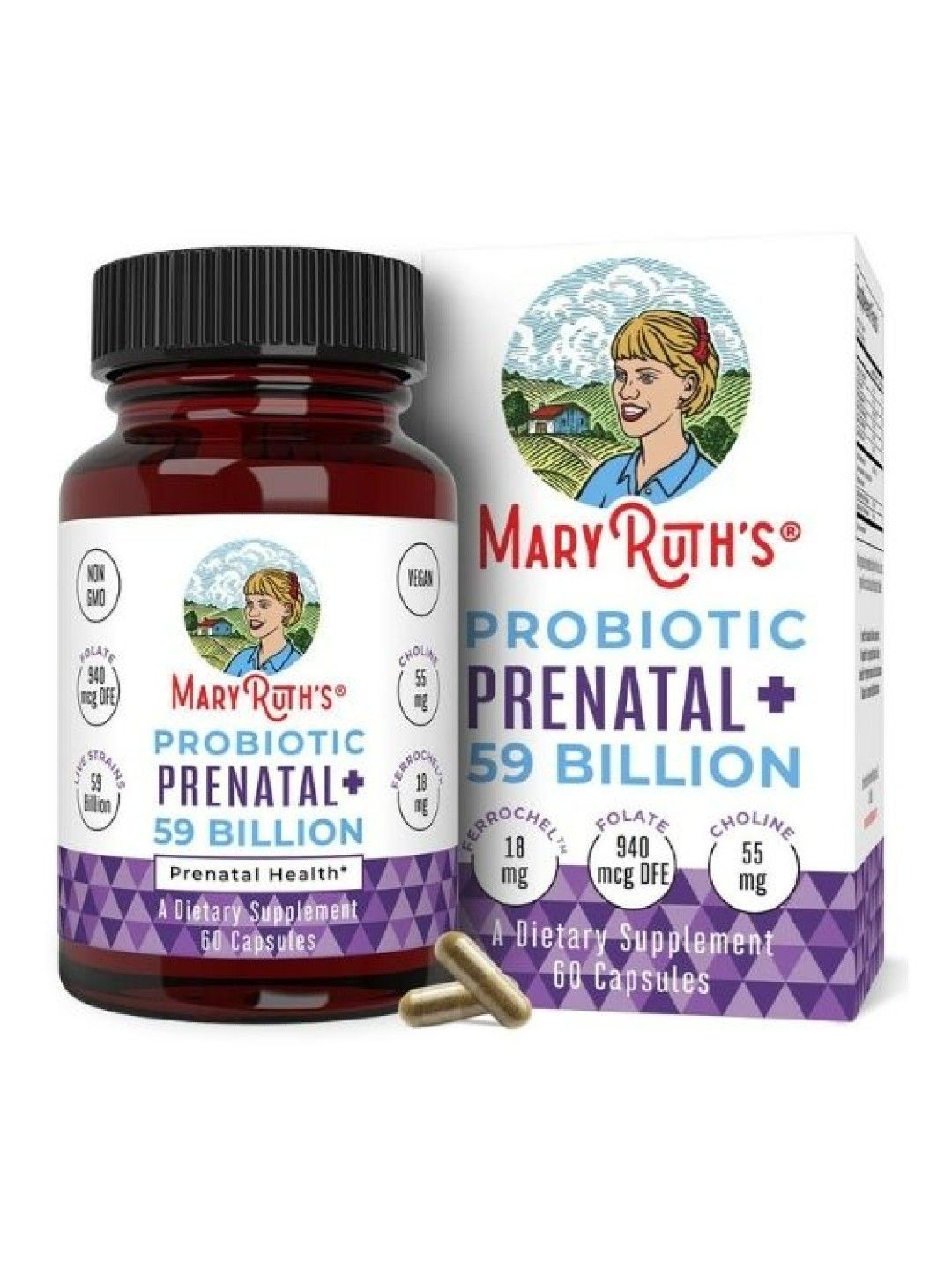 Mary Ruth's Probiotic Prenatal (60 Count) | edamama
