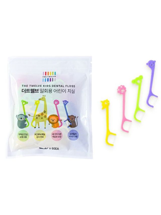 The Twelve Kids Dental Floss (Ages 3+) - 60 pcs. | edamama