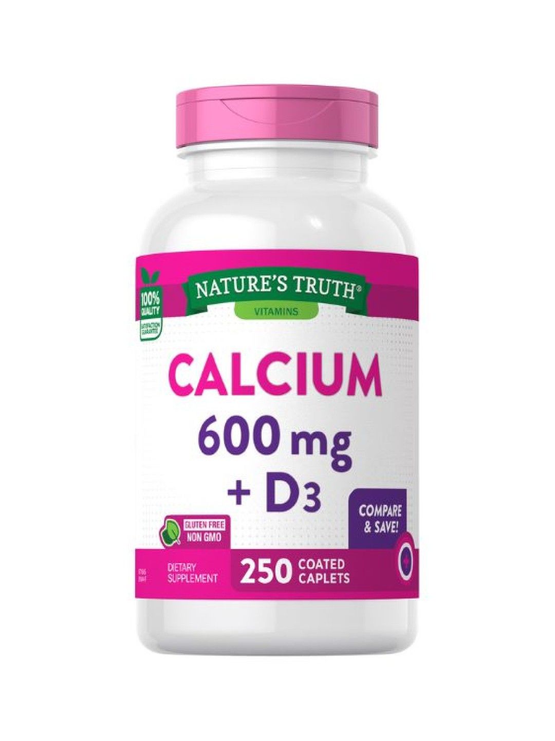 Nature's Truth Calcium 600 mg plus Vitamin D3, 250 | edamama