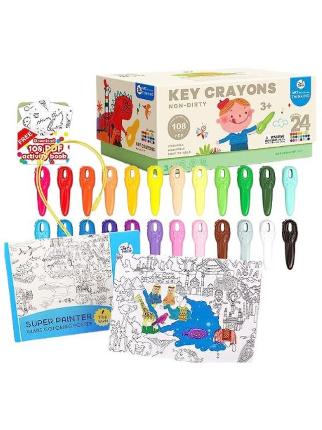 Jar Melo Key Crayons by Toteeandco (24colors) | edamama