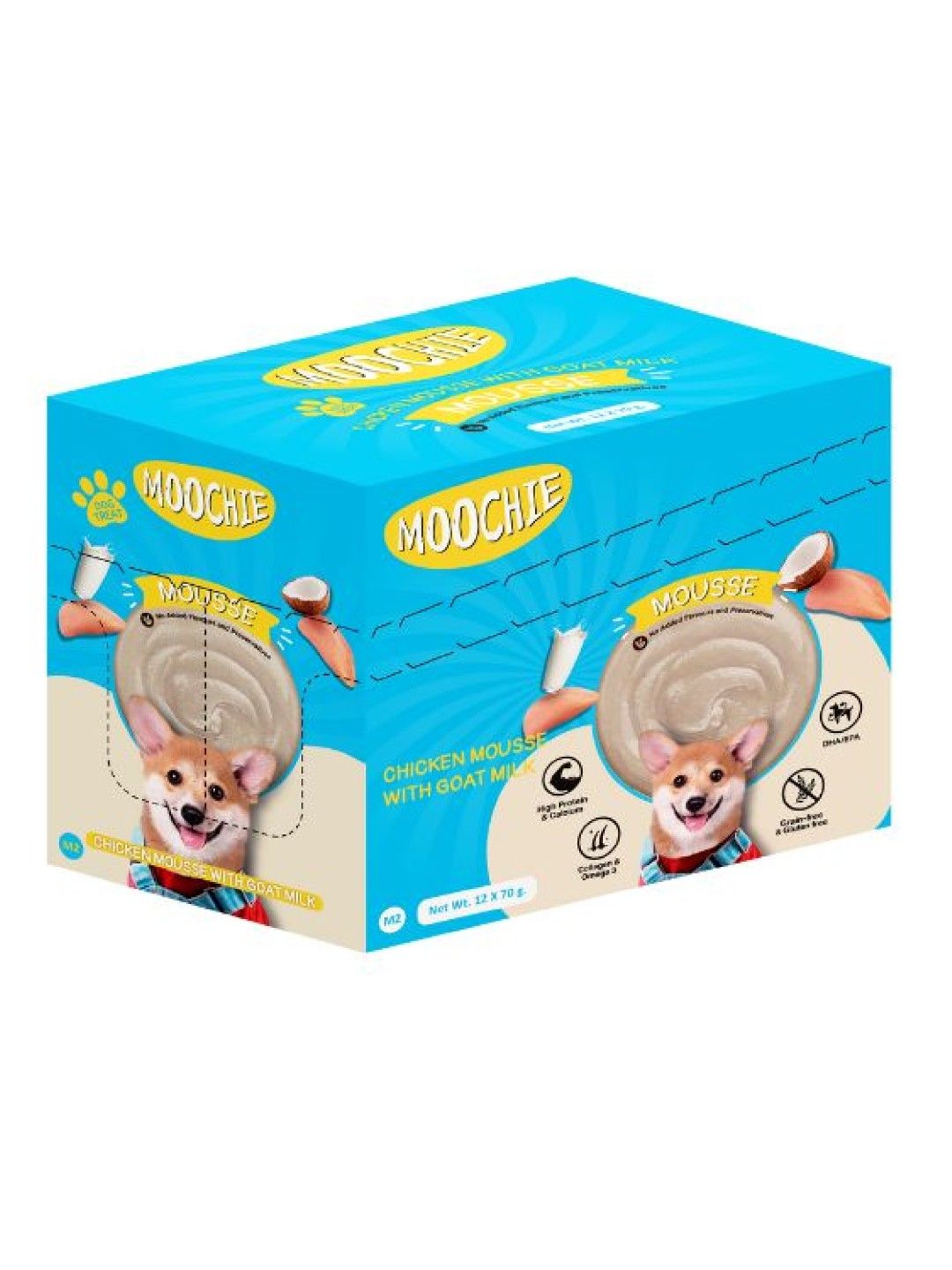 Moochie Dog Mousse with Goat Milk 70g (12pcs) | edamama