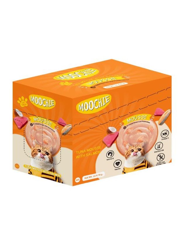 Moochie Cat Mousse Tuna with Salmon 70g (12pcs) | edamama