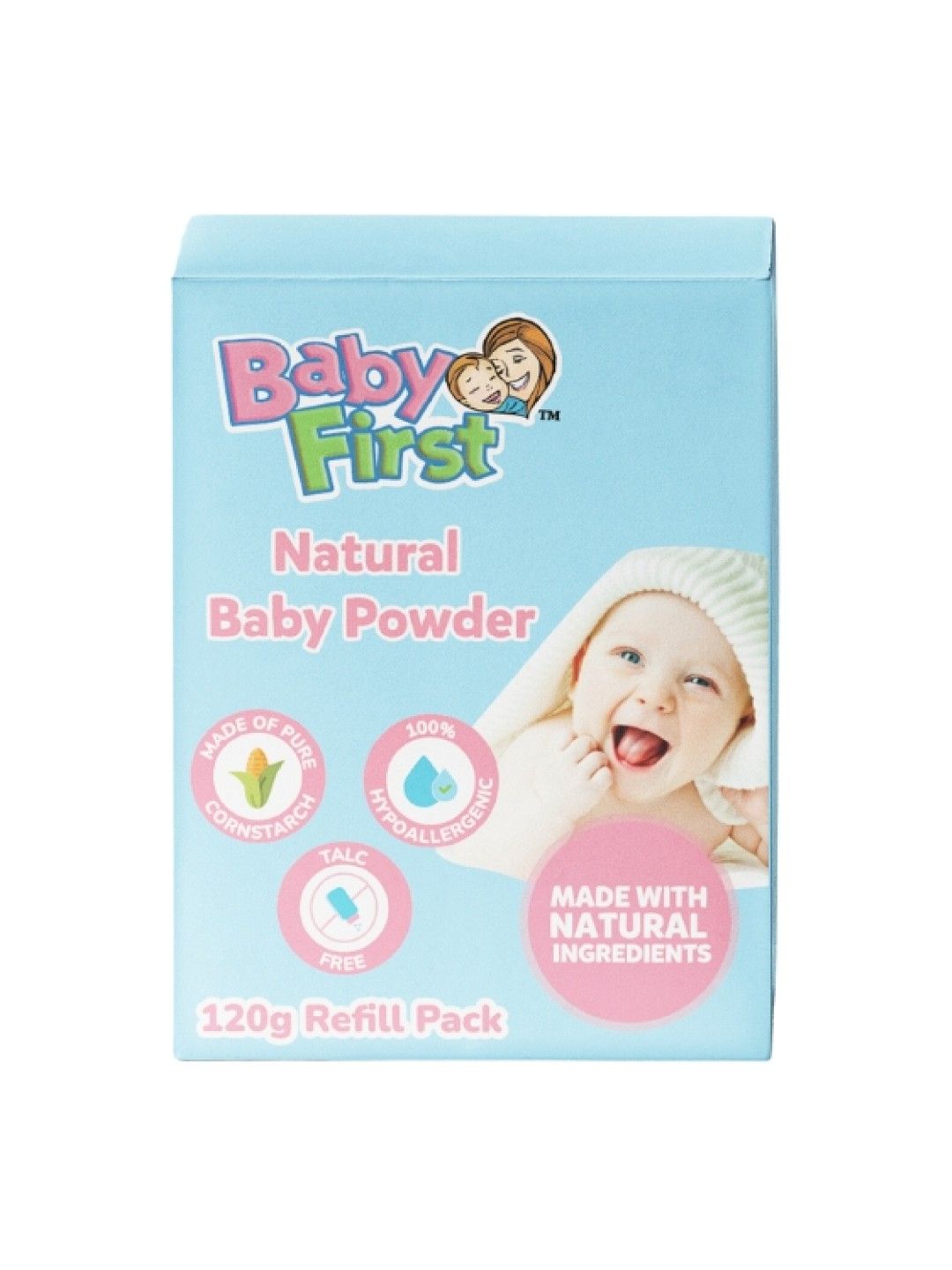 Baby First Natural Baby Powder (120g) Refill Box | edamama