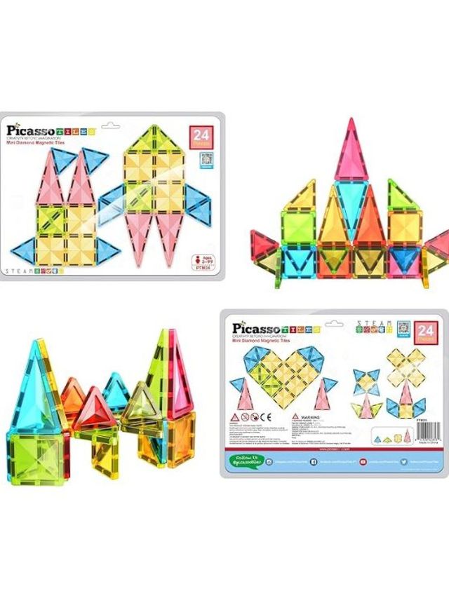 Picasso 24pc Mini Diamond Magnetic Tiles | edamama