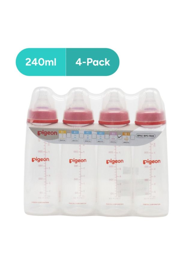 Pigeon RPP Red Bottle Large 4-Pack (240ml) | edamama