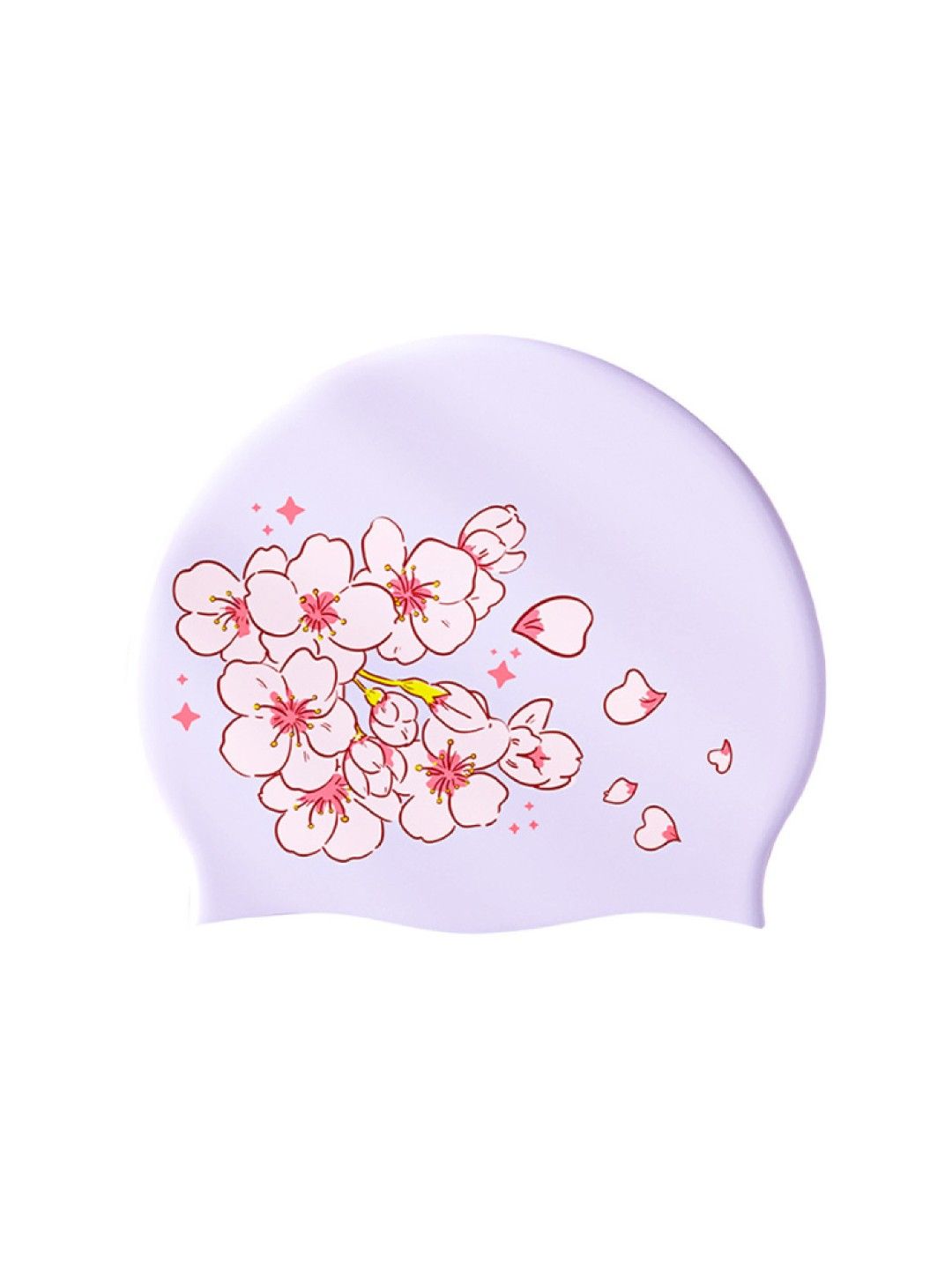 100% Silicone Swim Caps - Cherry Bloom - Purple