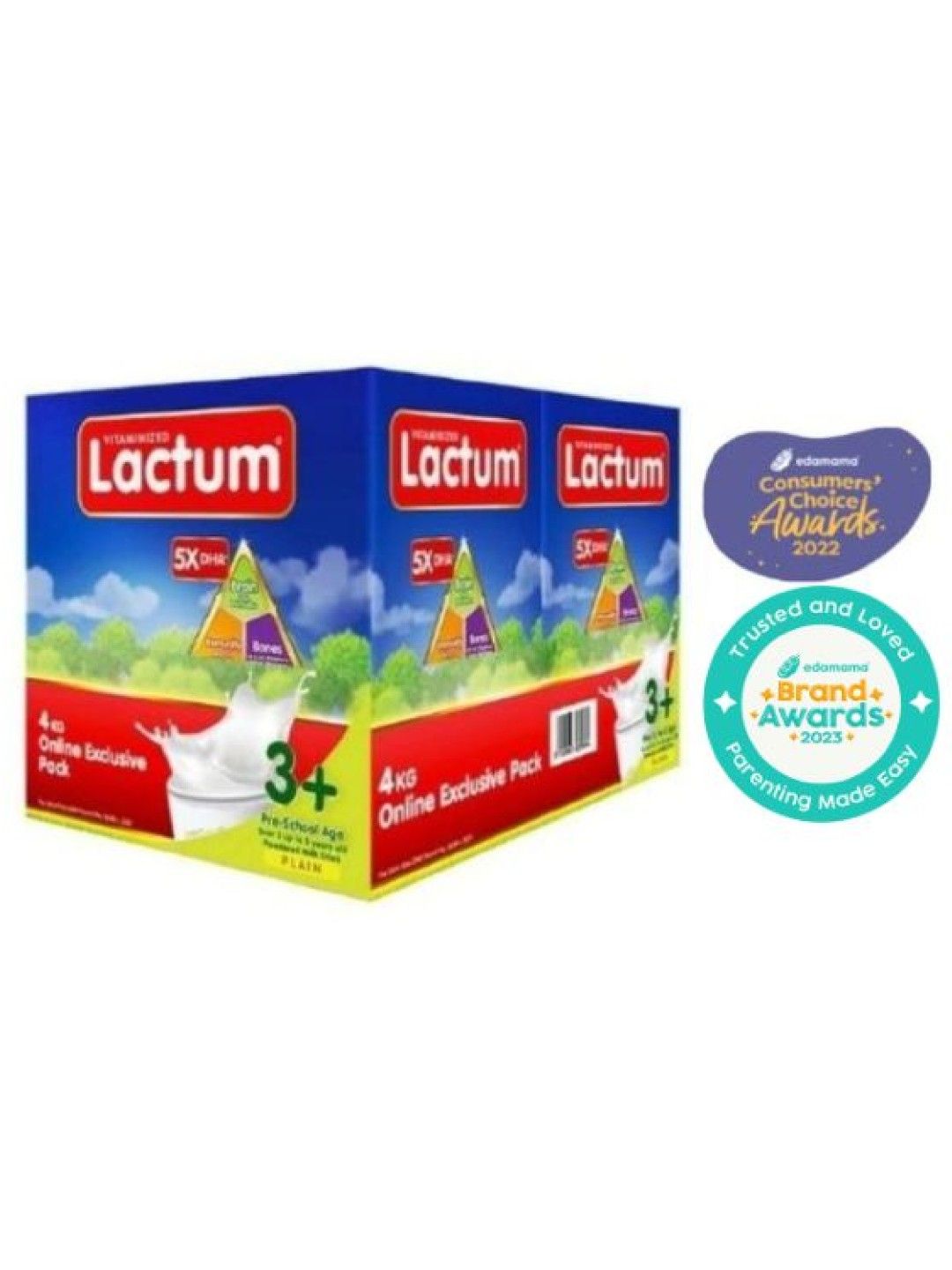 Lactum 3+ Lactum 3+ Plain Powdered Milk Drink 4kg | edamama