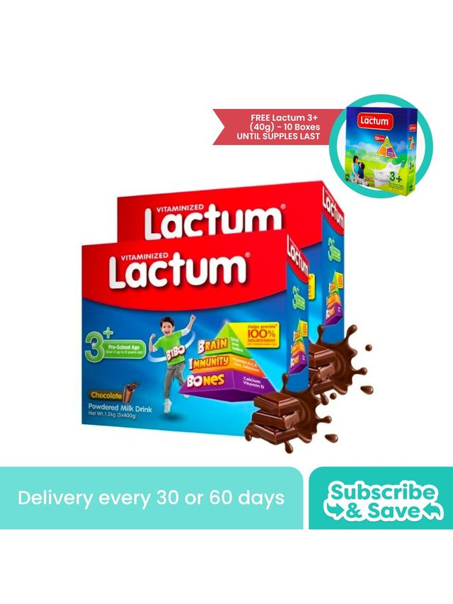 Lactum 3+6+ Lactum 3+ Chocolate Powdered Milk Drink Bundle of 2 (1.2kg ...
