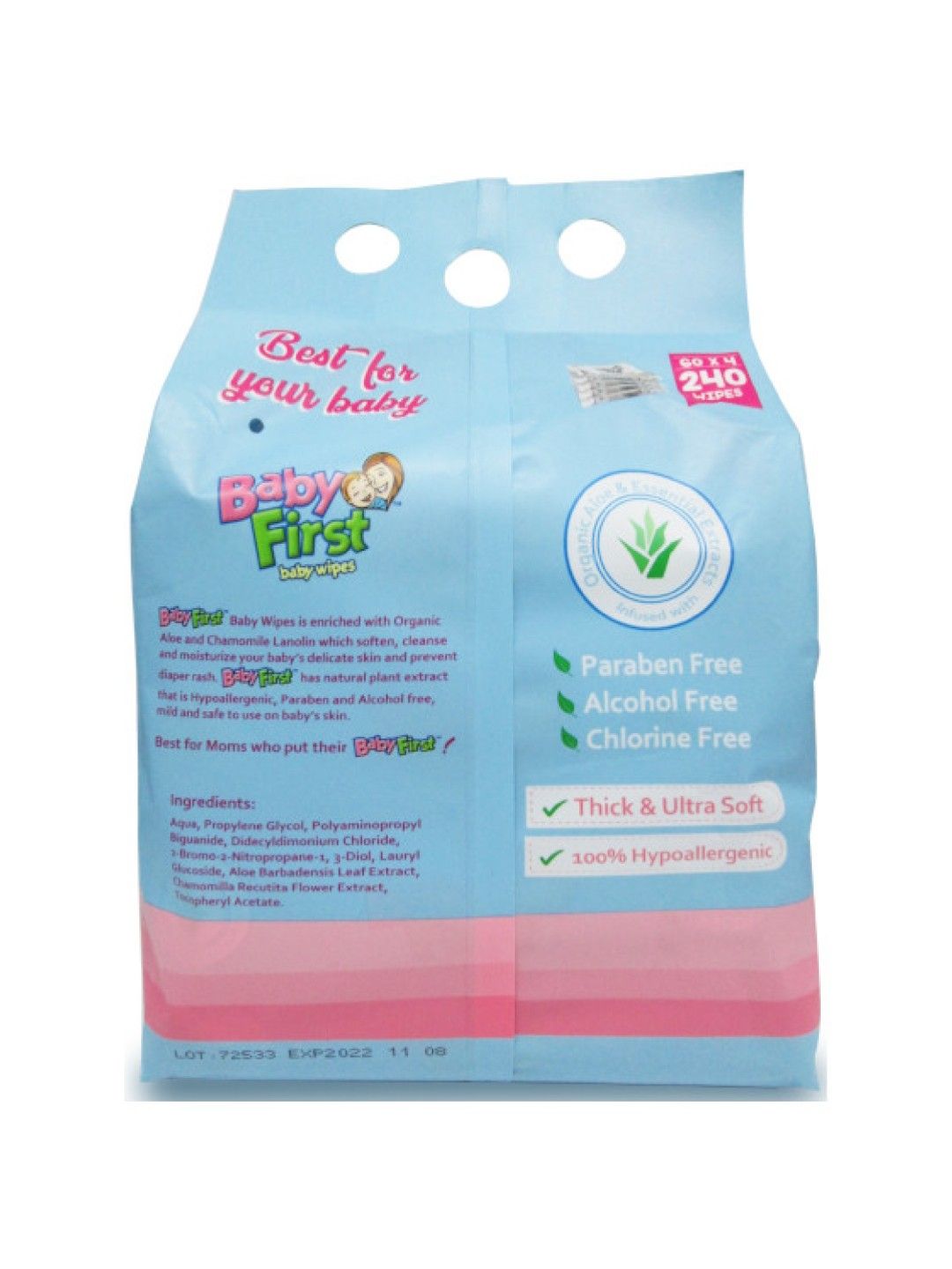 Baby First Baby Wipes Bundle of 4 60 Sheets | edamama