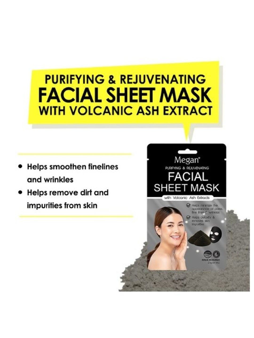 Megan Facial Mask Sheet - Volcanic Ash | edamama