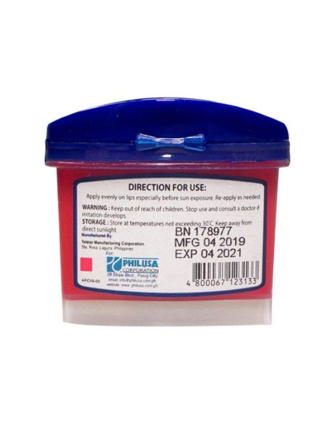 Apollo Lip Balm Pretty Pink (7g) | edamama