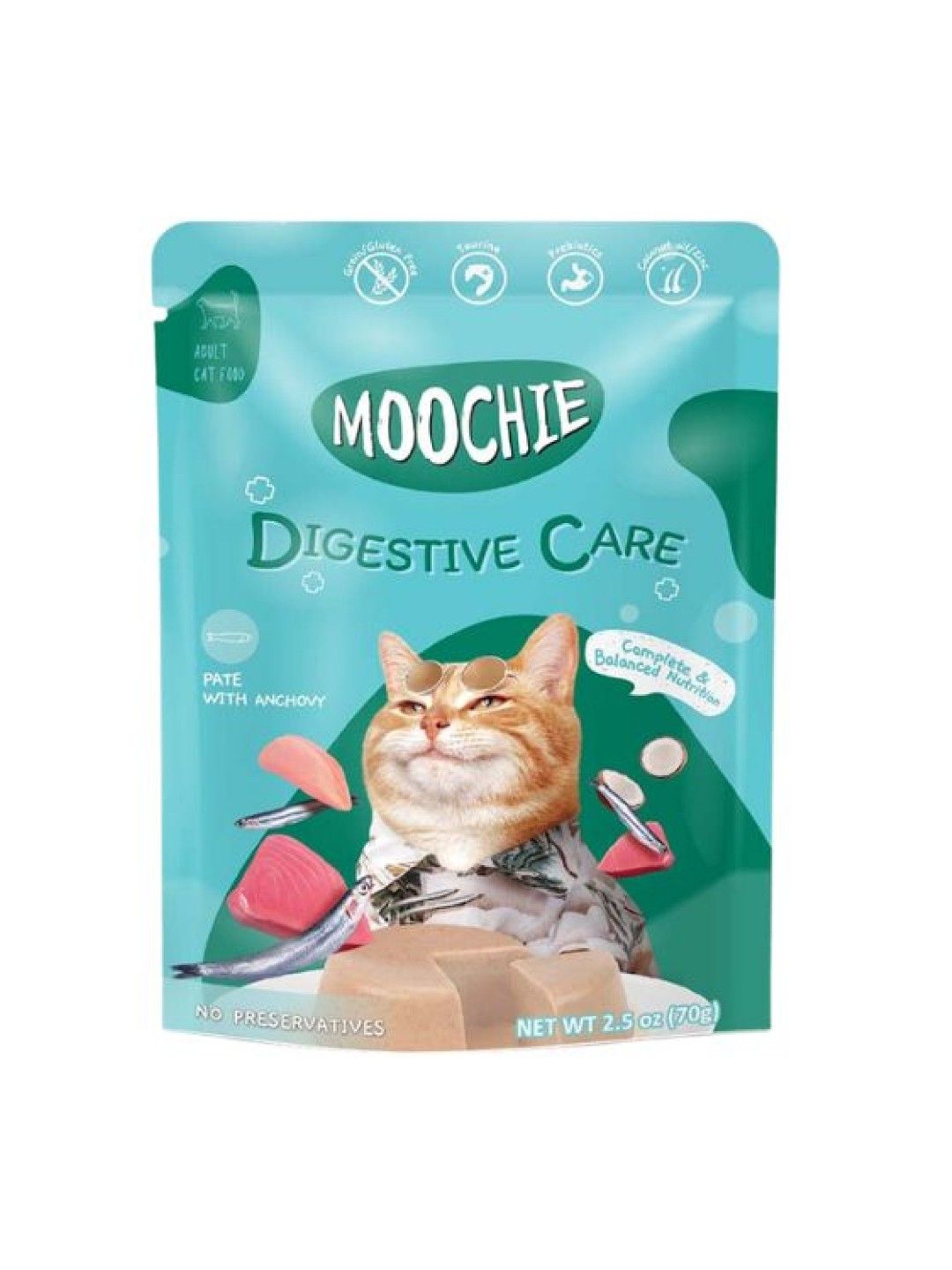 Moochie Cat Food Pate with Anchovy Digestive Care | edamama