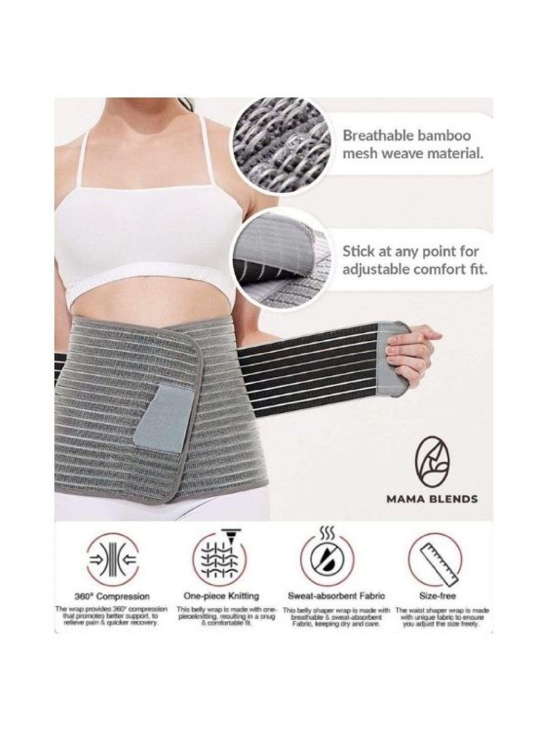 Mama Blends Medical Grade Belly Belt Postpartum Belly Support | edamama