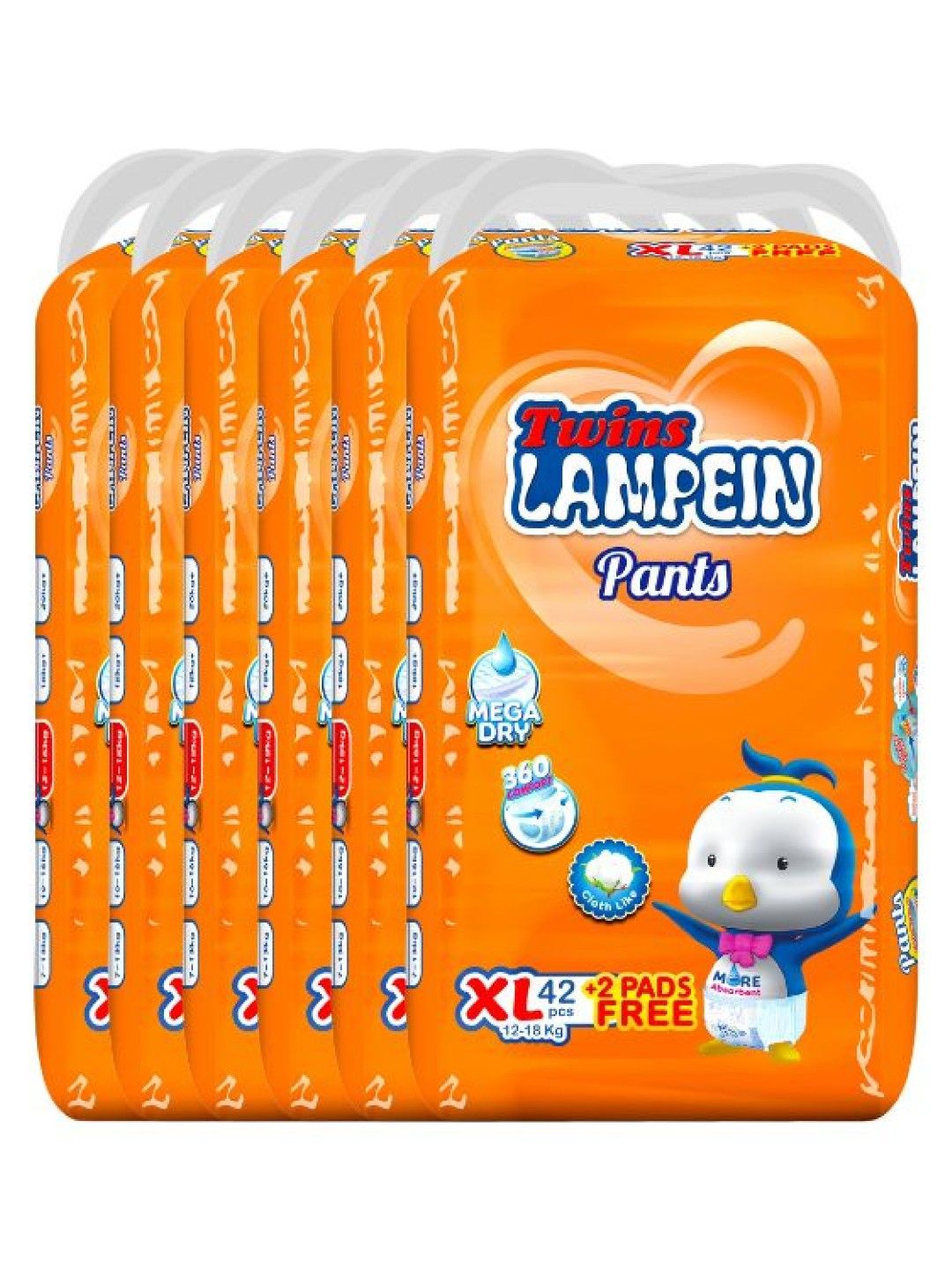 Twins Lampein Pants Jumbo Pack XL 42s+2 x 6 packs (264s) | edamama