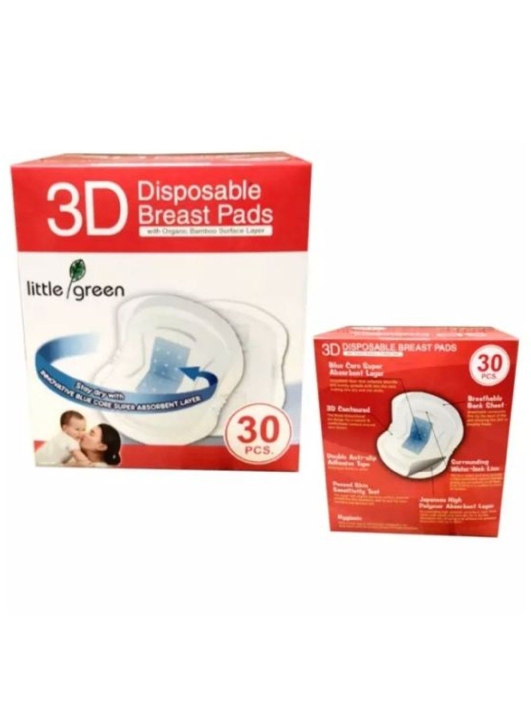 Little Green 3D Disposable Breast Pads (30 pcs) | edamama