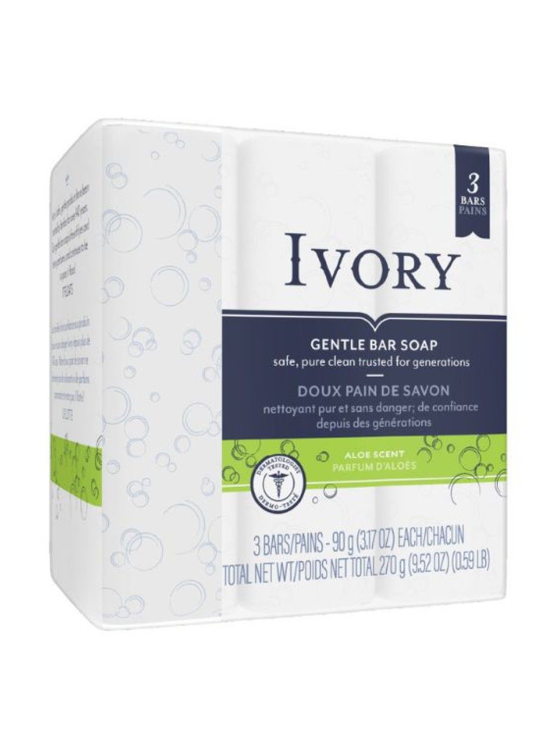 Ivory Gentle Bar Soap Aloe Scent (3 Bars x 90g) | edamama