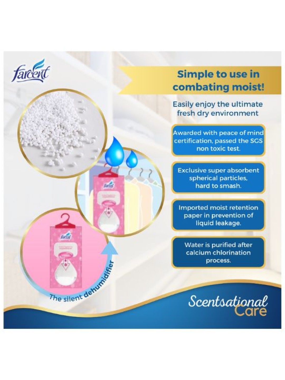 Farcent Hanging Dehumidifier Bag (5pcs) | edamama