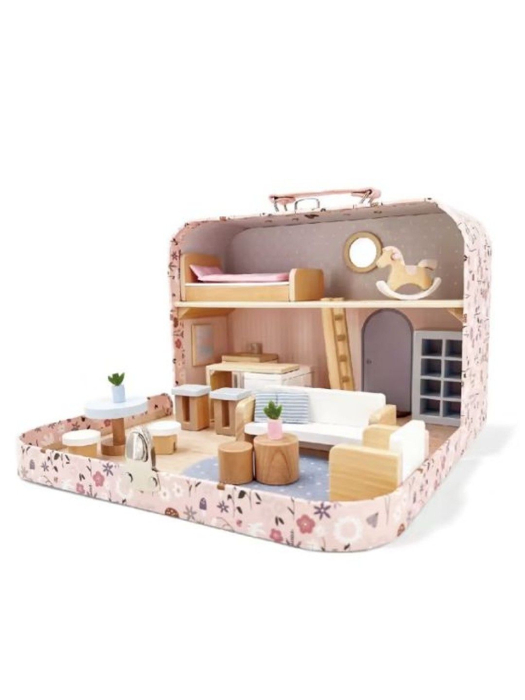 Wooden Suitcase Dollhouse (26pcs)