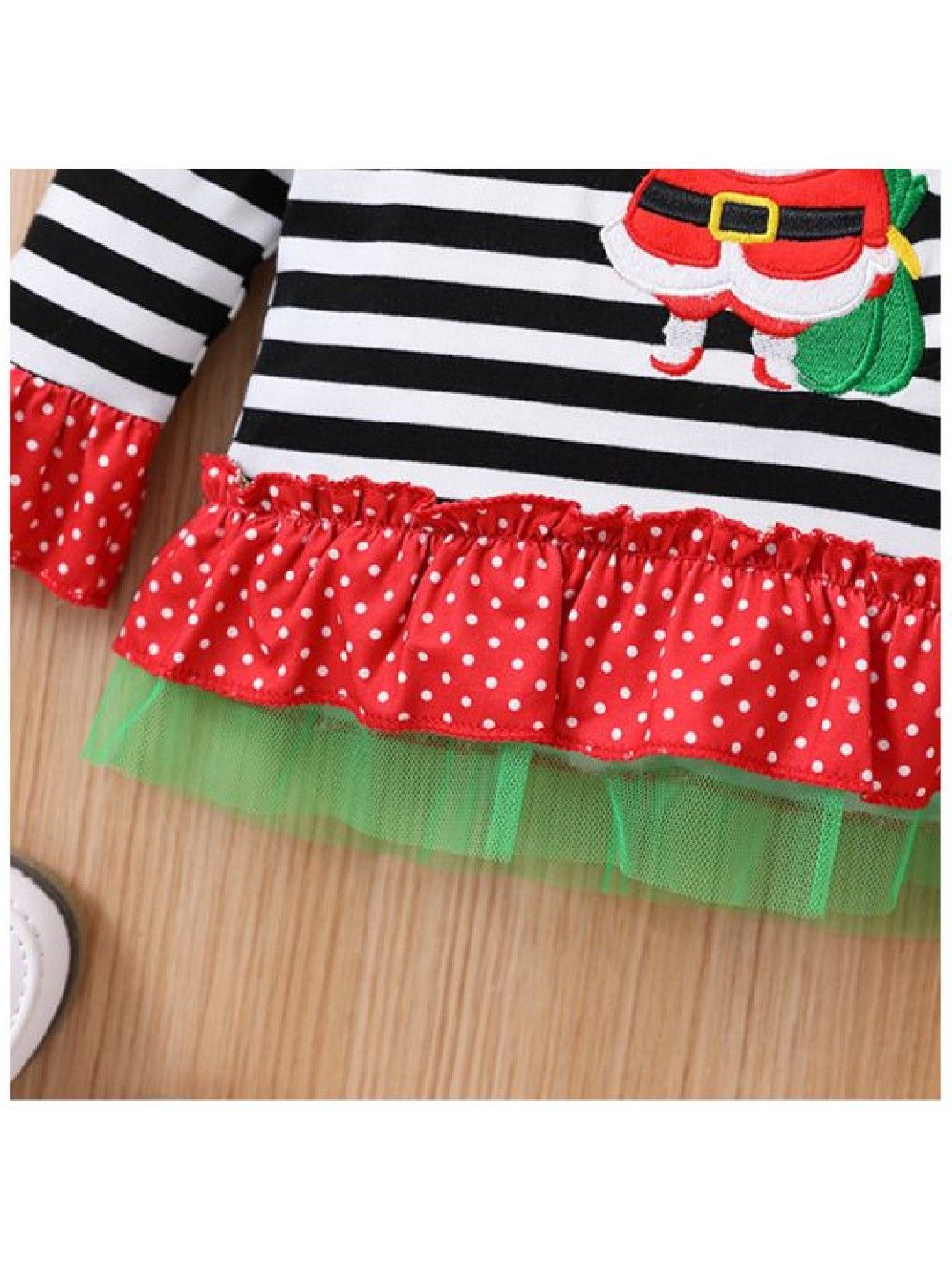 Cottonkind Christmas Santa Ruffles Pajama Set | edamama