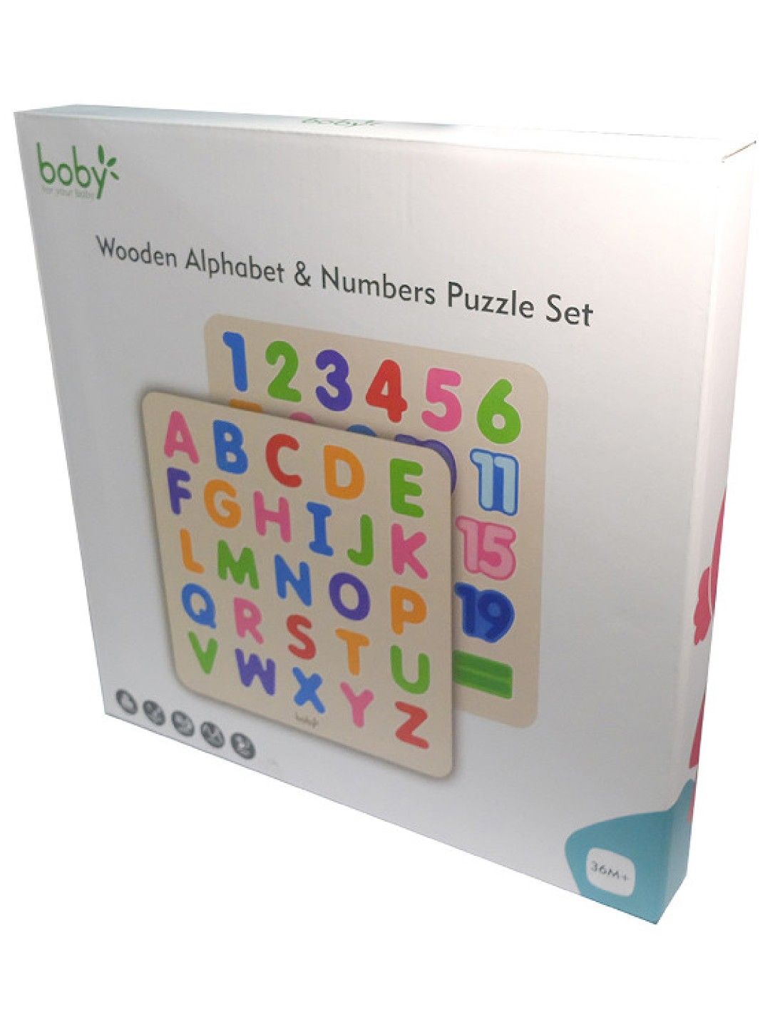 Boby Wooden Alphabet & Numbers Puzzle Set | edamama