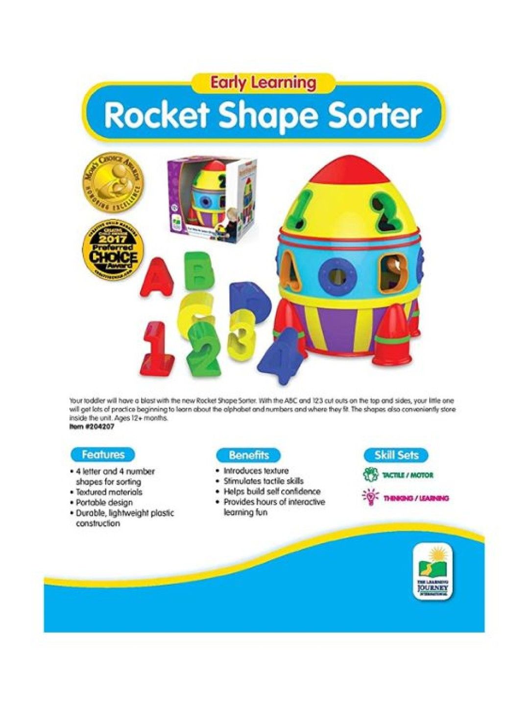 The Learning Journey Rocket Shape Sorter | edamama
