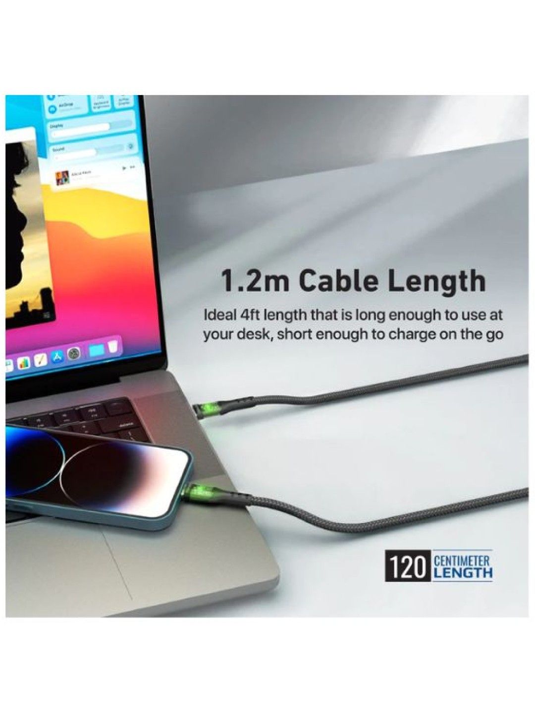 Promate TRANSLINE-Ci 27W Power Delivery USB-C to Lightning Cable with ...