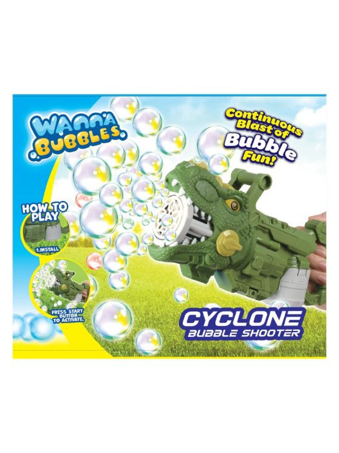 Wanna Bubbles Dino Cyclone Bubble Shooter Toy | edamama