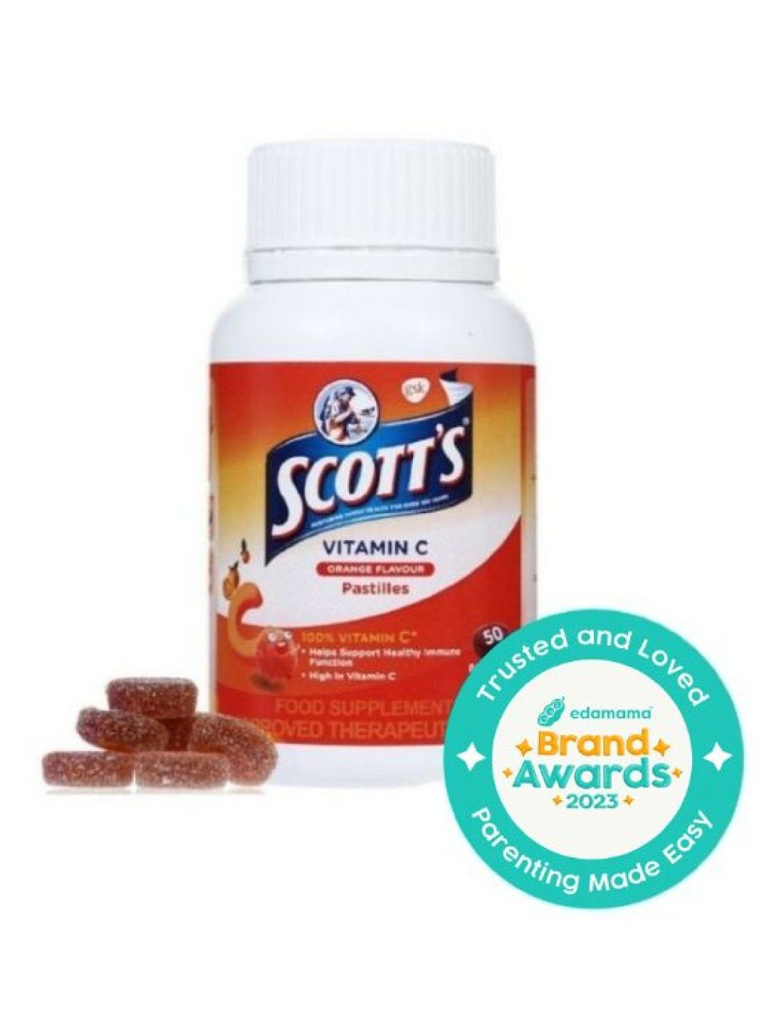 Scott's Vitamin C Pastilles - Orange (50 pcs) | edamama