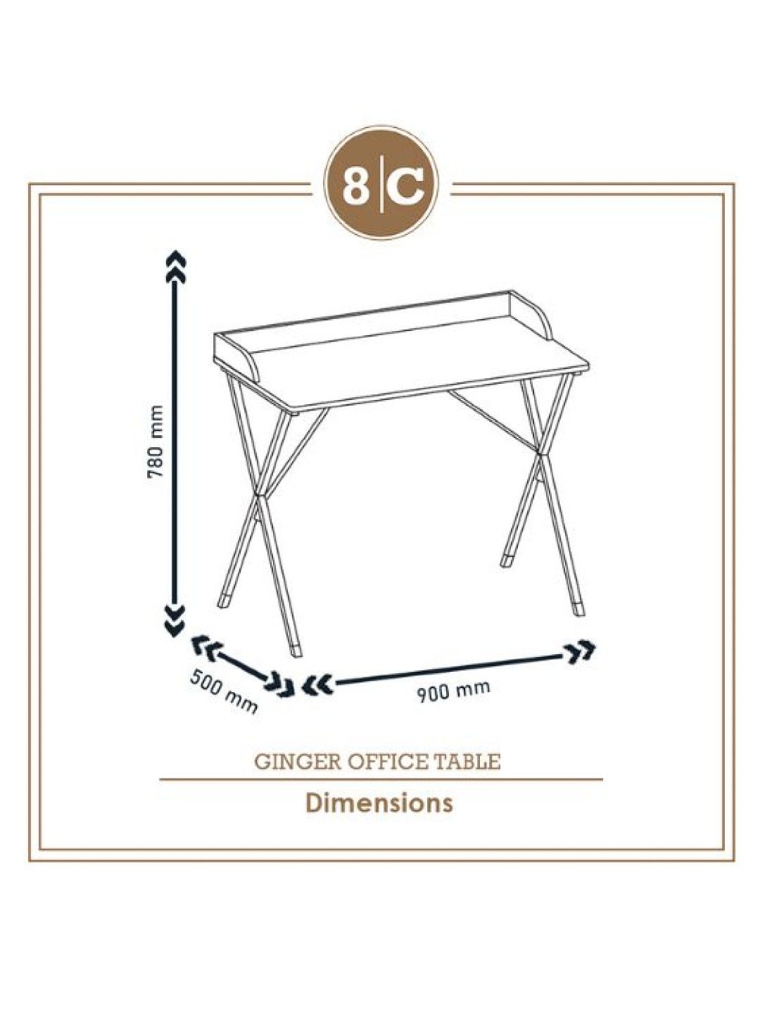 Eight Corners Furniture & Design Hub 8C Ginger Office Table | edamama