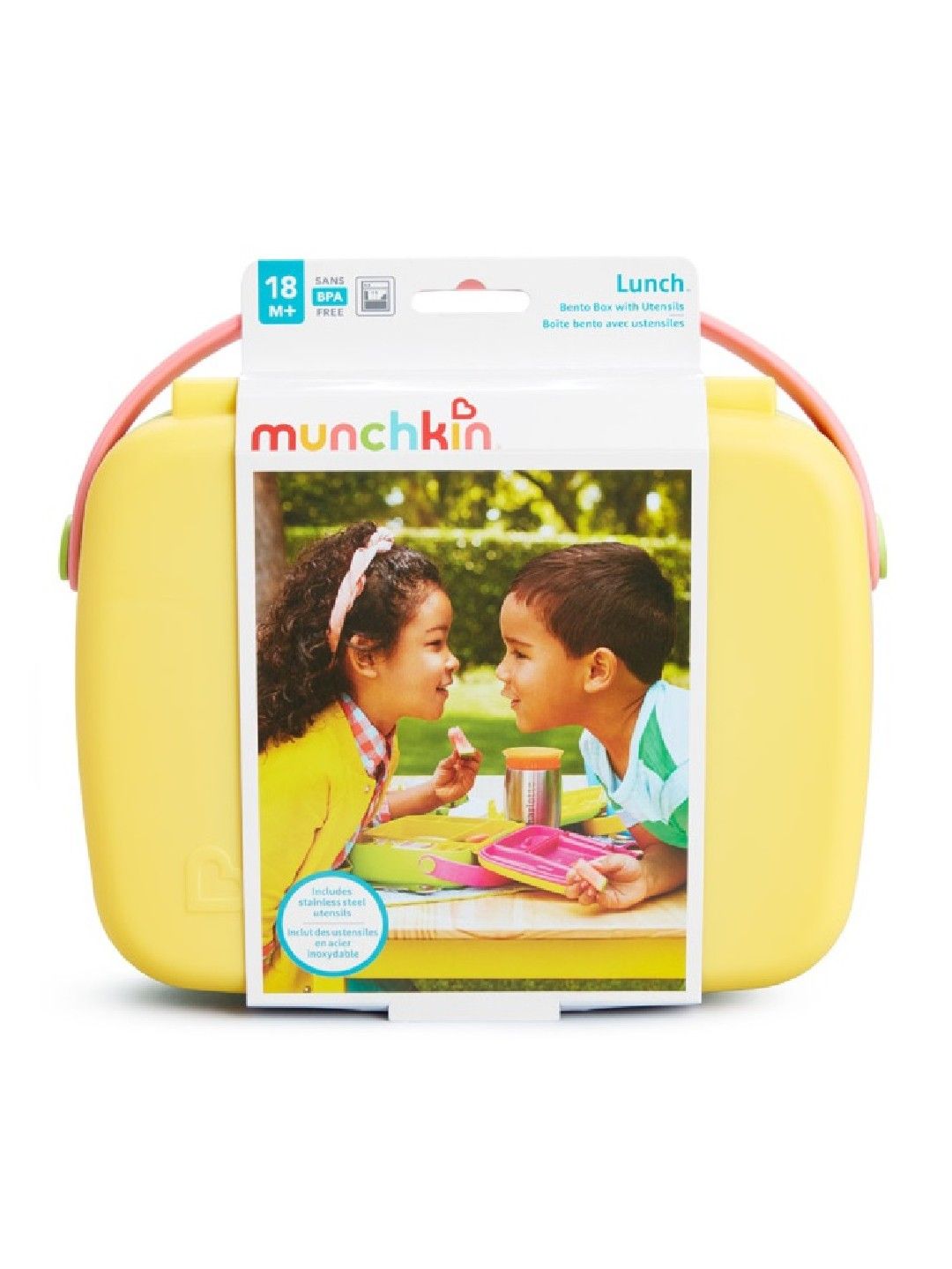 Munchkin Lunch Bento Box with Stainless Steel Uten | edamama