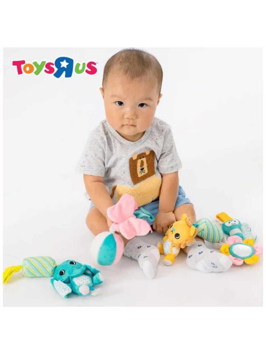 Top Tots Animal Rattle Set Lion with Flower Soft P