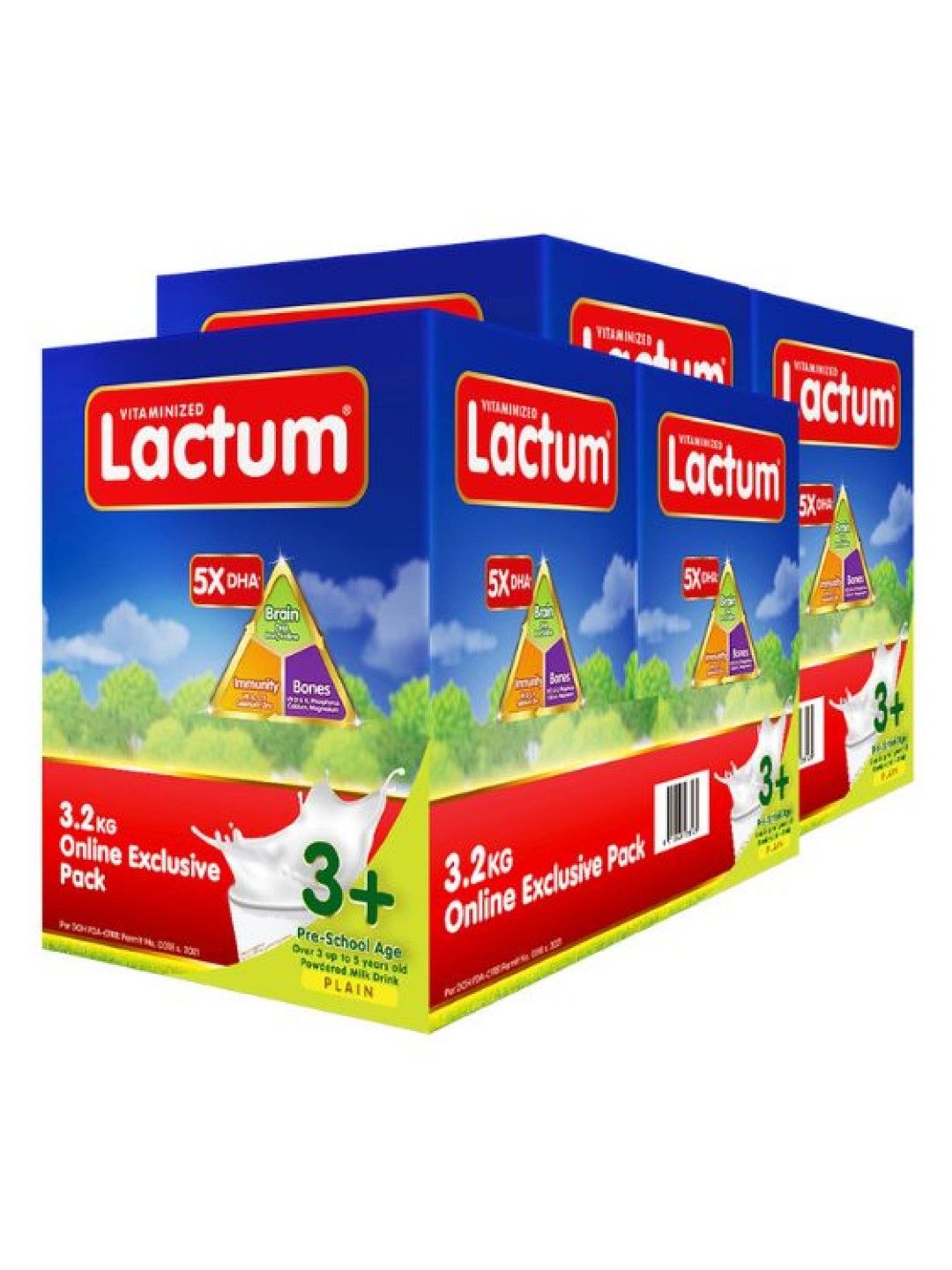 Lactum 3+ Lactum 3+ Plain Powdered Milk Drink 6.4kg (3.2kg x 2) | edamama
