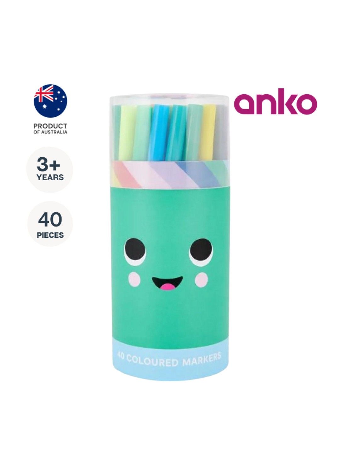 Anko 40 Pack Coloured Markers in Tube | edamama