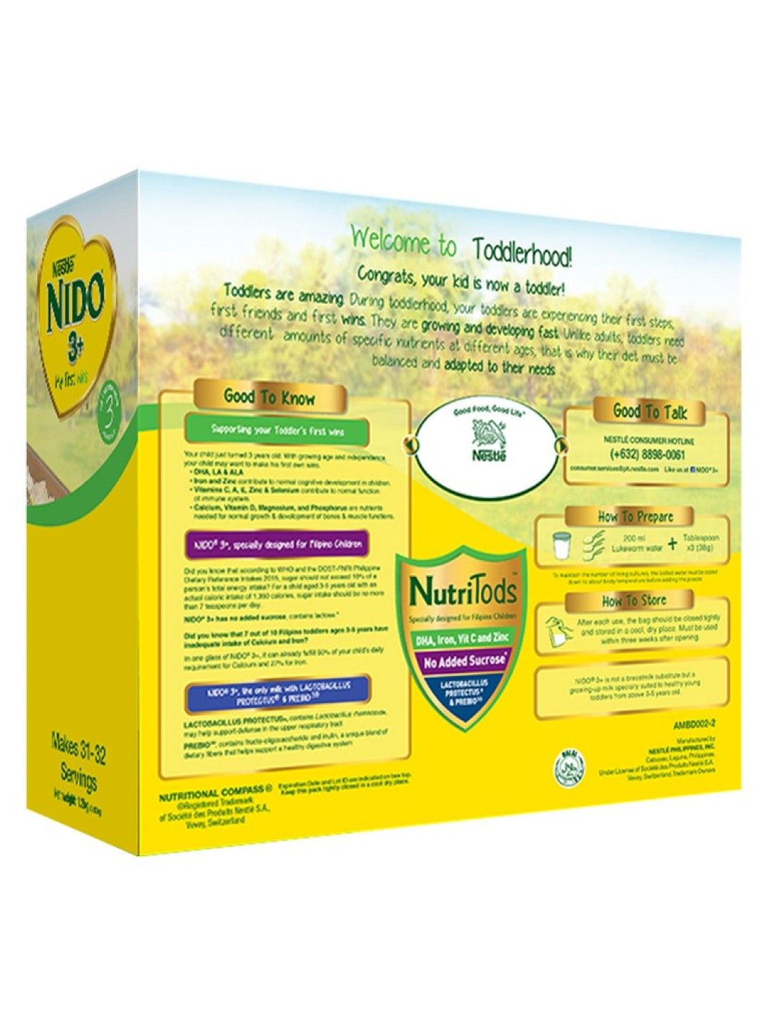 Nido 3+ Advanced Protectus (1.2kg) [Expiry: 8/30/2024] | edamama