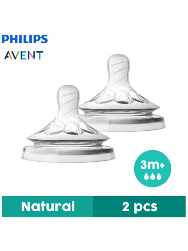 Avent Natural Medium Flow Nipples 3m+ (2-pack) | edamama
