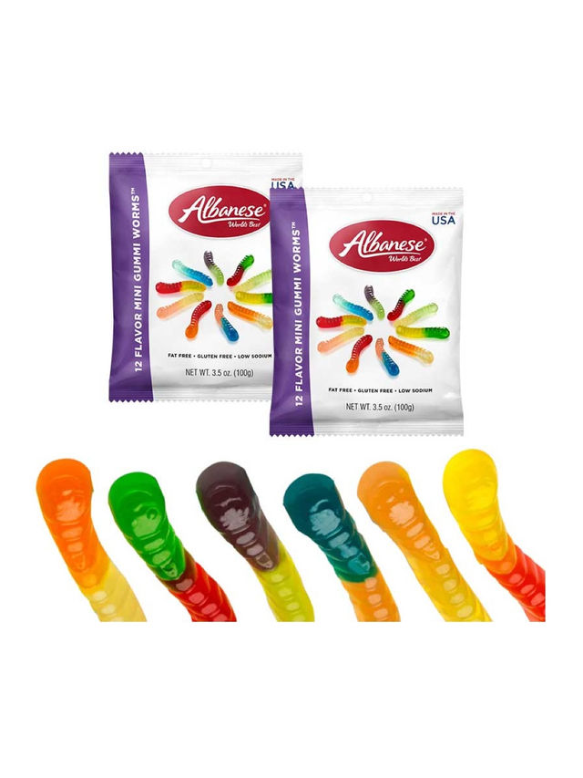 Albanese Candy Corner 12 Flavors Gummy Worms (2 pc | edamama