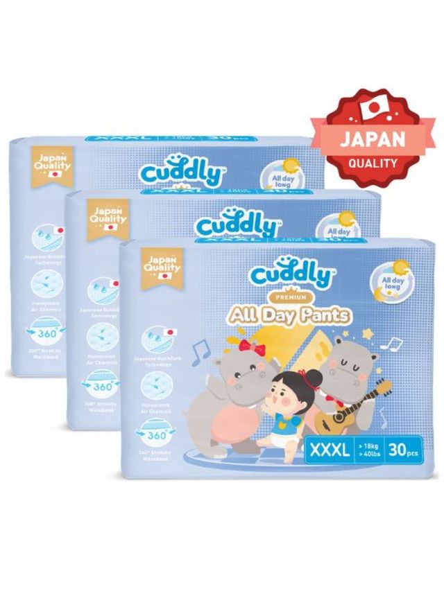 Cuddly All Day Overnight Premium Baby Pants Diaper | edamama