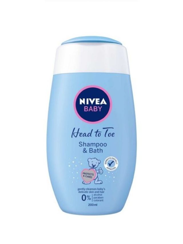 NIVEA Baby Head-To-Toe Wash Shampoo and Bath w/ Cale
