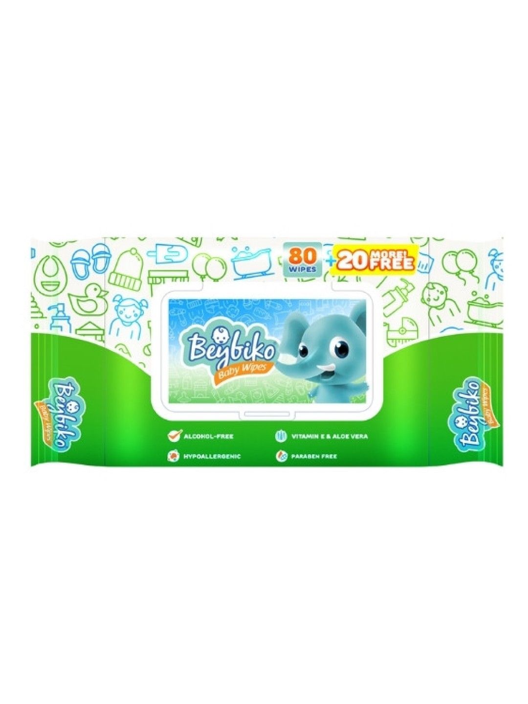 Beybiko Baby Wipes Powder Fresh (80+20s) | edamama