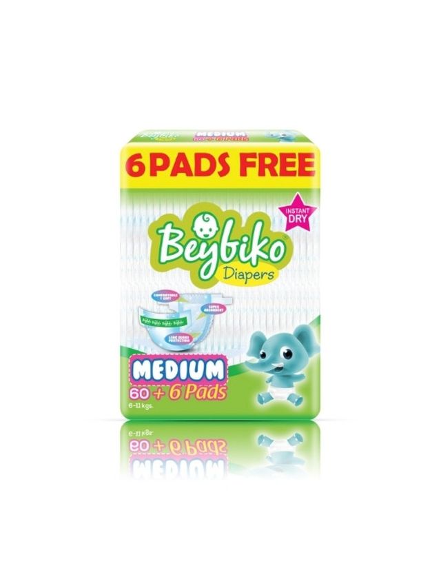 Beybiko Baby Diapers Jumbo Medium 60+6s | edamama