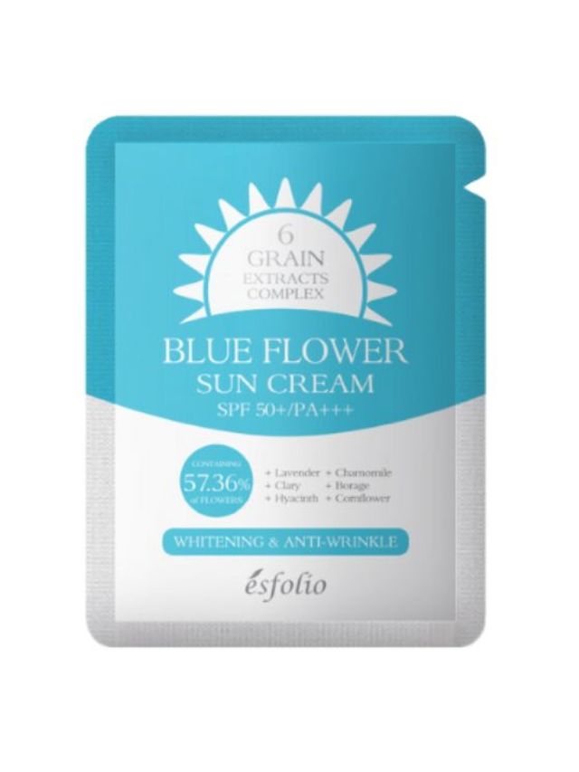 Esfolio Blue Flower Sun Cream Sachet | edamama