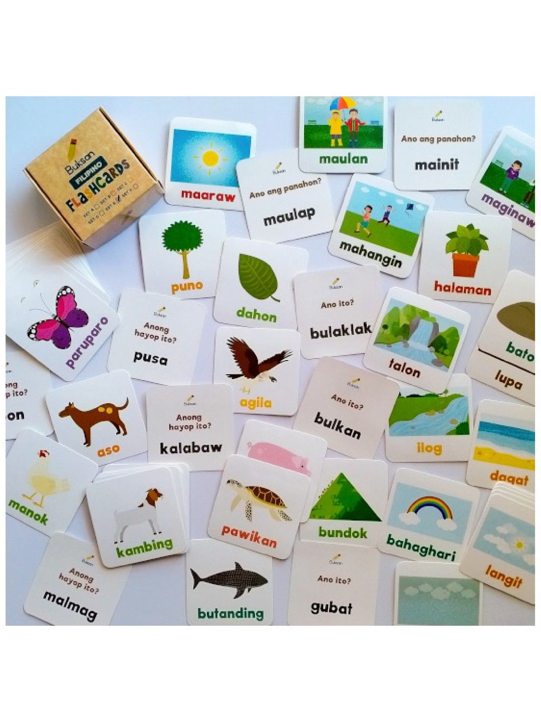 Buksan Filipino Flashcards | Set E - Ang Kalikasan at mga Hayop (Nature ...