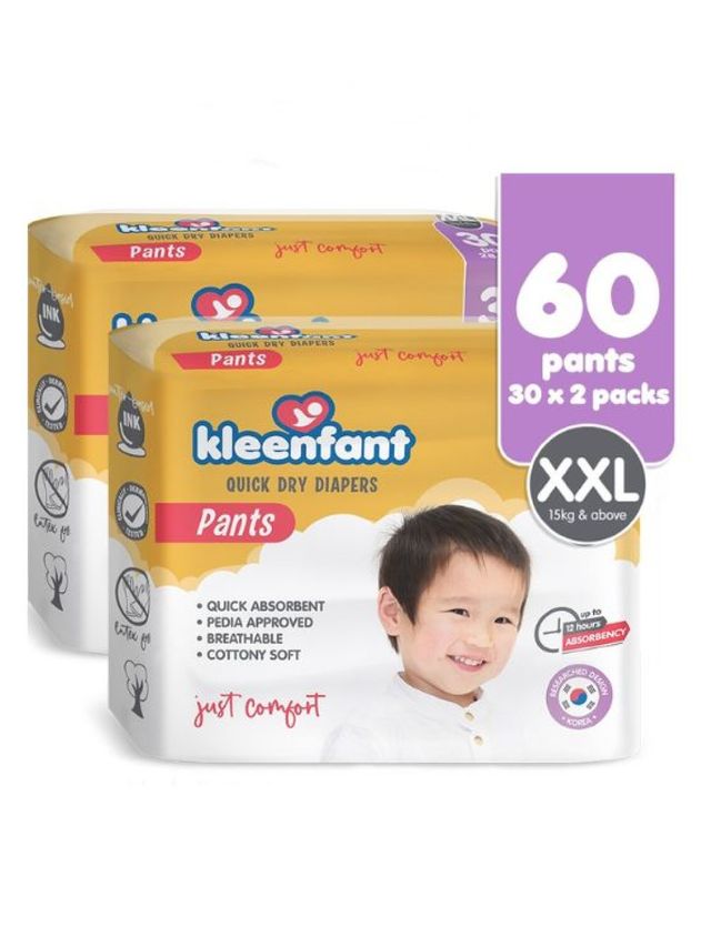 Kleenfant Diaper Pull Up Pants XXL (30 pcs) Pack of 2 | edamama