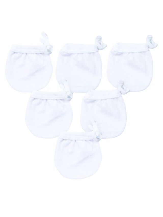 Cotton Central™ Mittens with String 100% USA Cotto | edamama