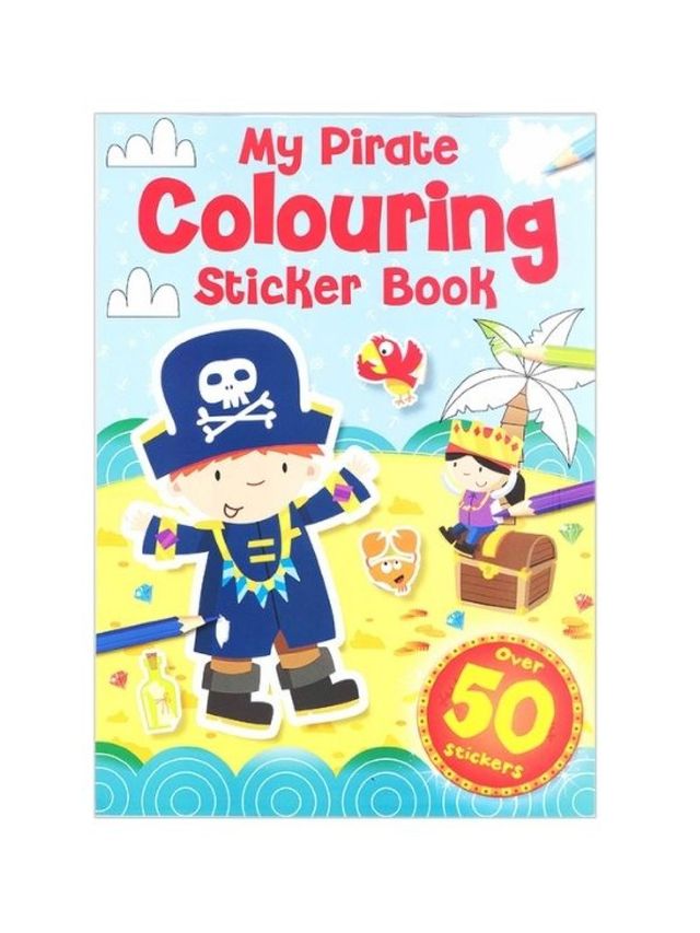 Learning is Fun Coloring Sticker Book - Pirate | edamama